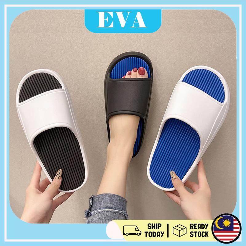 READY STOCK EVA Shoes Double Color Matching Selipar Soft Kasut Slippe ...