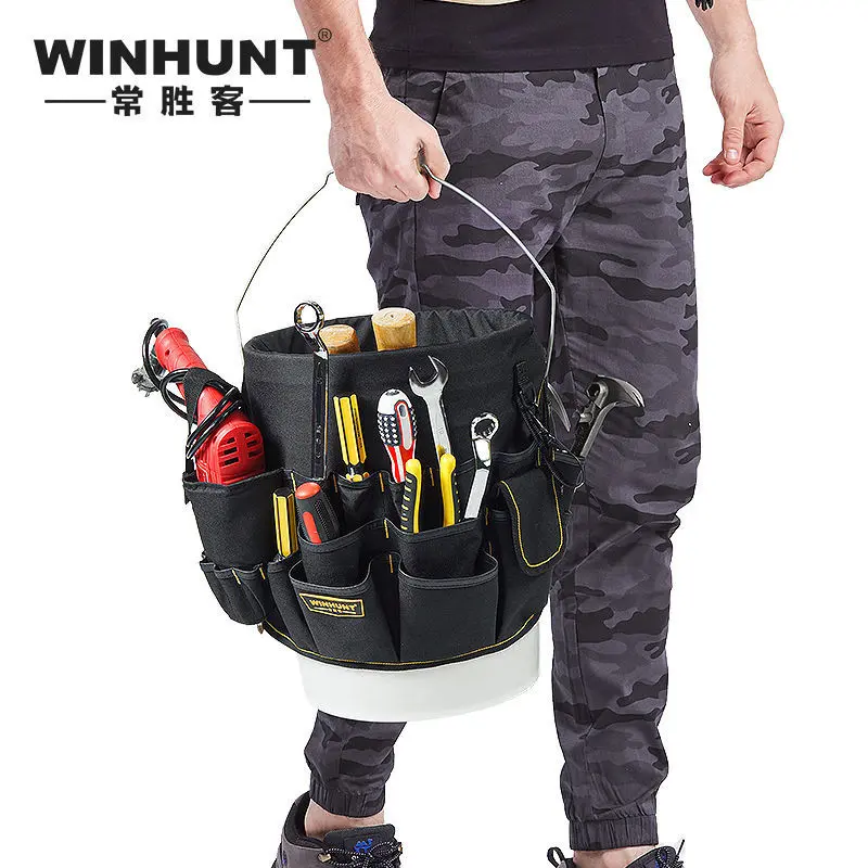 Winhunt Tool Bag Tool Bucket Kits Extra Thick Multi-Layer Construction ...