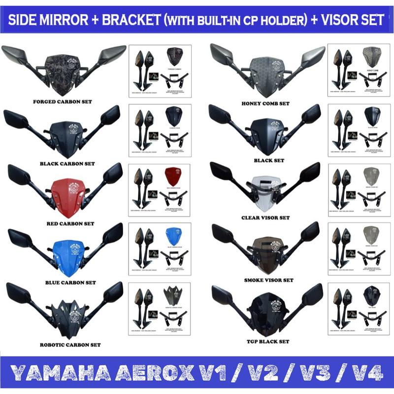 YAMAHA AEROX V1 / V2 / V3 / V4 - Side Mirror + Bracket (with - TikTok ...