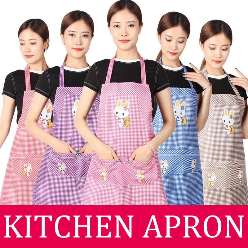 Apron Dapur, untuk Wanita, Kalis Air, Anti-minyak, Rekaan Kartun ...