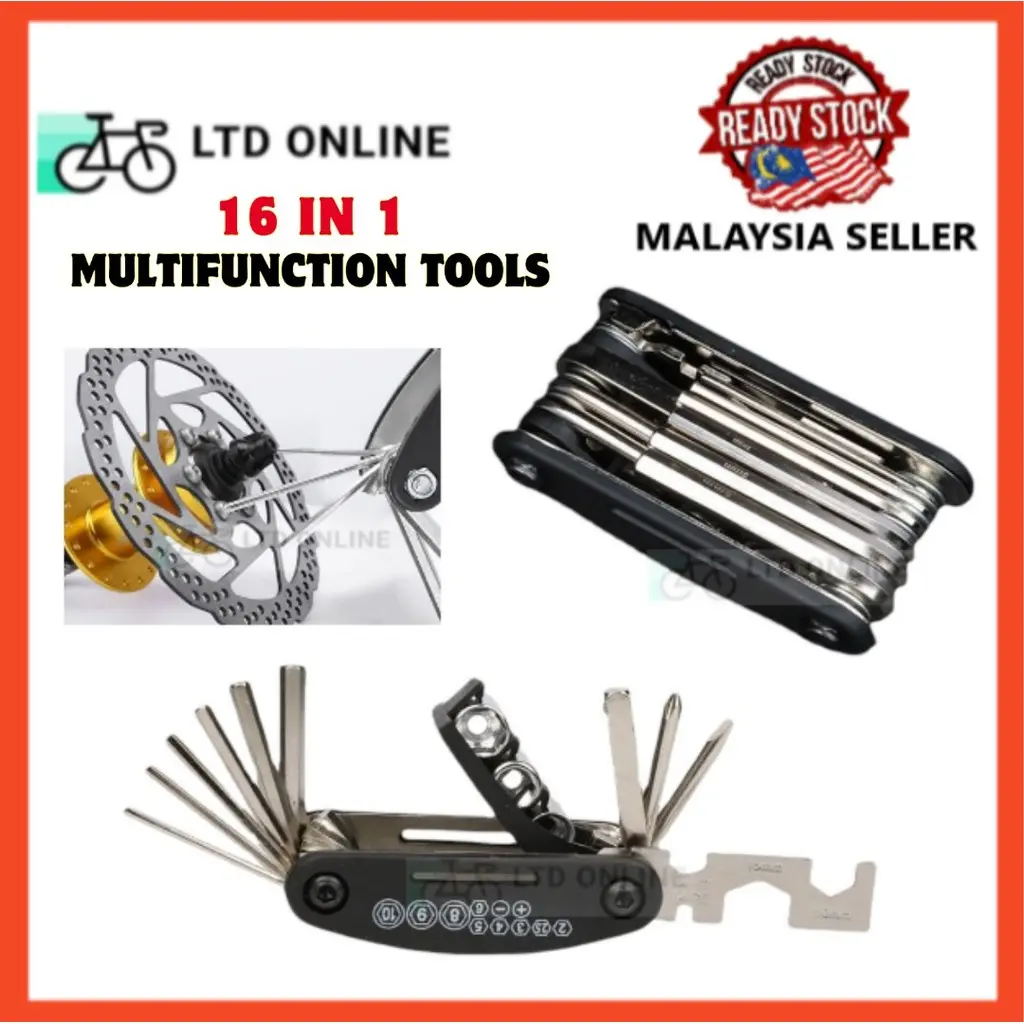 [16 IN 1] TOOL KIT ALLEN KEY SET DURABLE HEXAGON ALAN SPOKE WRENCH MTB ...