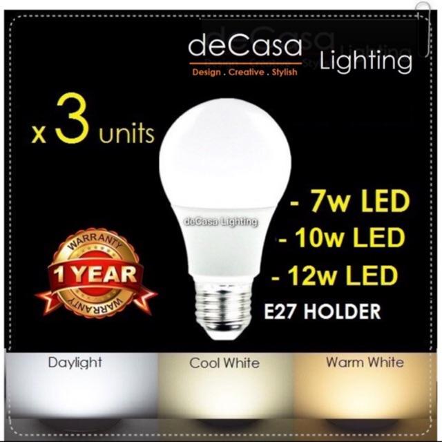 Decasa Lighting Ready Stock High Quality LED Bulb E27 7W/9W/10W/12W/18W ...