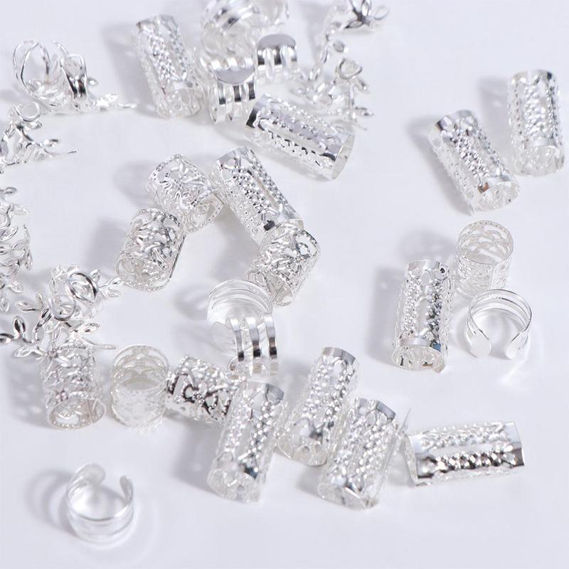 40PCS Hair Accessories Metal Cuff Clips Mixed Hair Rings Set - TikTok ...