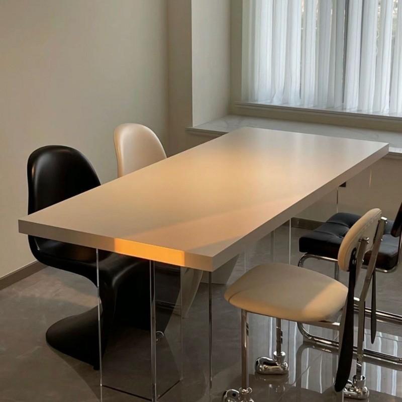 Suspended Dining Table Acrylic Long Desk Log Household Work Table ...