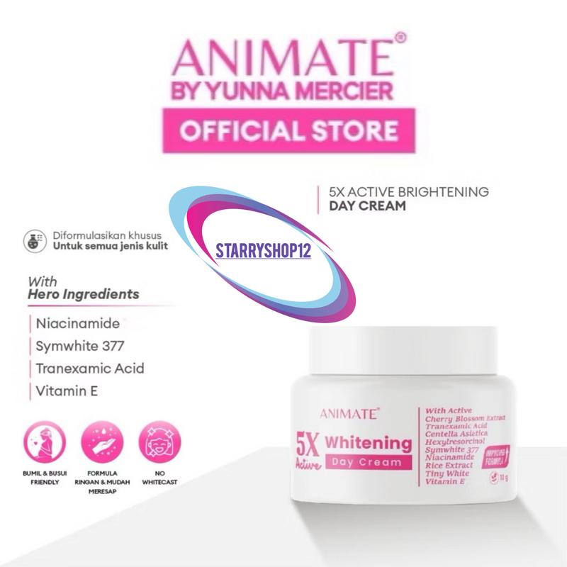(Day Cream) Animate 5x Active whitening Day Cream 10 gr ANIMATE animate ...