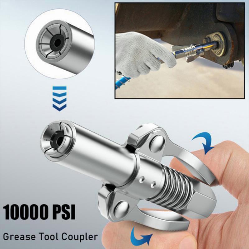 10000 PSI Dual Handle Grease Quick Self Locking Coupler Tool - TikTok ...