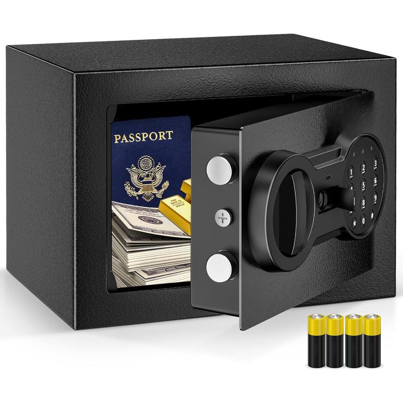 Small Safe for Home, 0.23 Cubic Steel Safe Box with Keypad - TikTok Shop