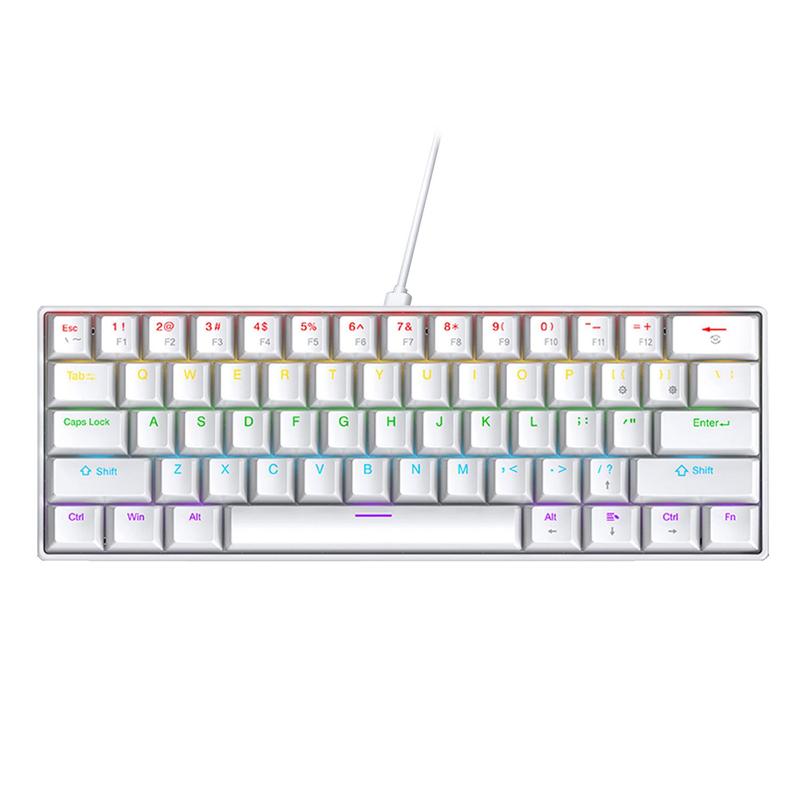 APAYADO K61 USB Wired Mechanical Gaming Keyboard, 61 Key Mini Compact ...
