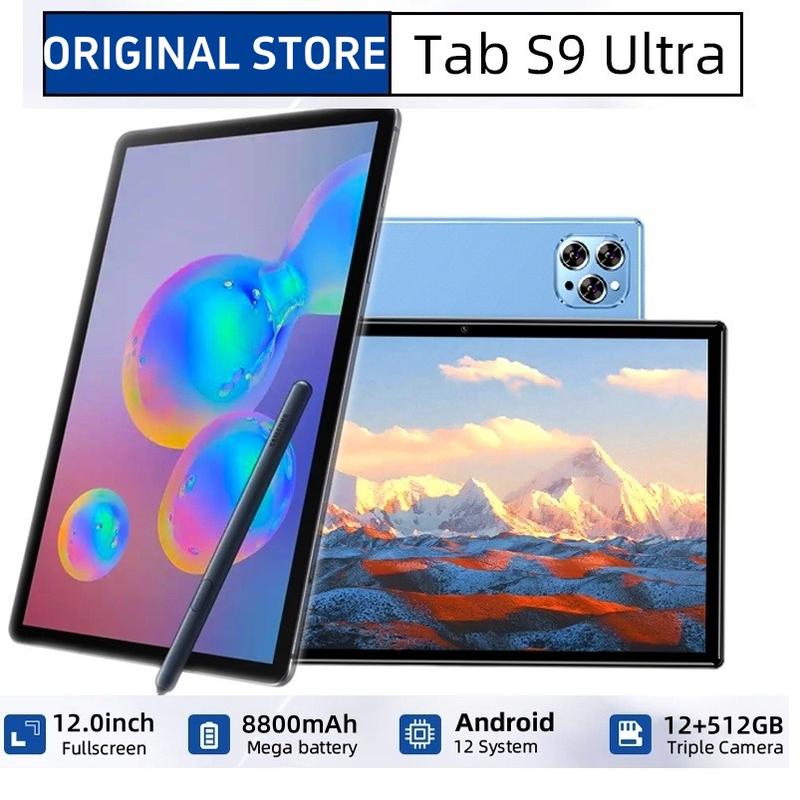 【COD】Tab S9 Ultra RAM12GB+ROM512GB Android 12.0 กล้อง HD เต็มหน้าจอแท็บ ...