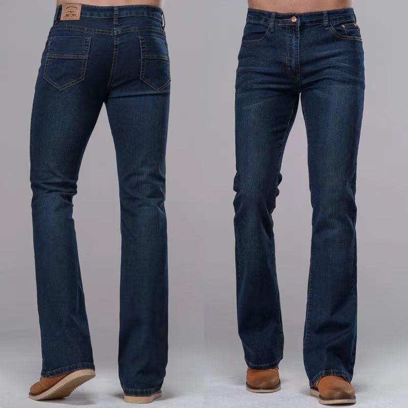 Seluar Bootcut, Seluar Jeans Lelaki, Gaya Bootcut Langsing, Regangan ...