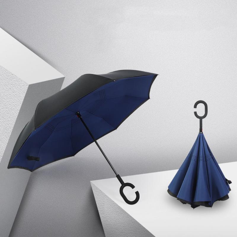 Reversible double layer umbrellas with c handle - TikTok Shop Malaysia