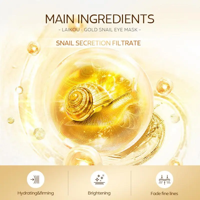 1 Box Moisturizing Eye Mask, Snail Under Eye Gel Mask for Dark Circles ...