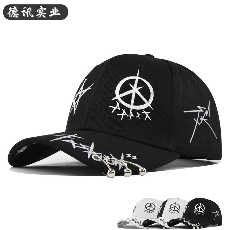 Cross-Border Iron Hoop Special Baseball Cap Color Matching Printed ...