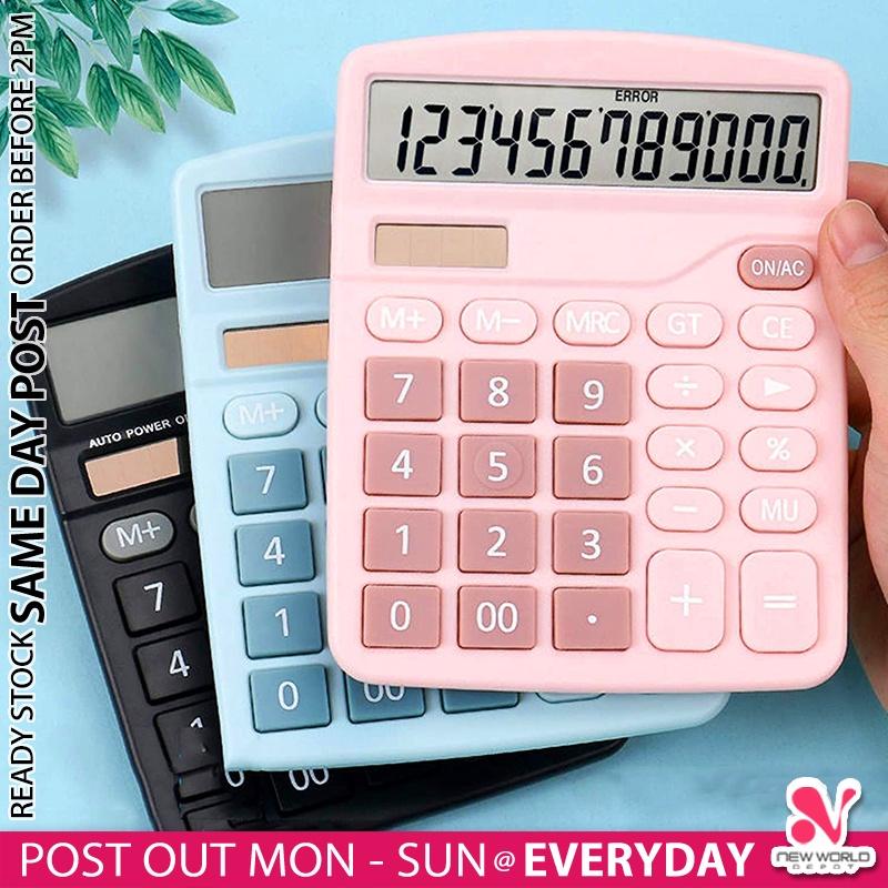 Large LCD Display Calculator Dual Power Mode Electronic Calculators ...