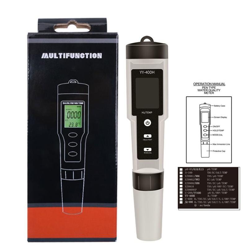Portable with Backlit H2 Water Hydrogen Analyzer Temperature - TikTok ...