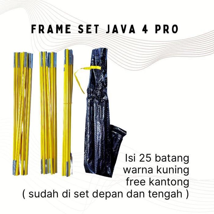 Promo TENDAKI •1set Frame Tenda Fiber •Borneo 4 - Java 4 Pro Camping ...