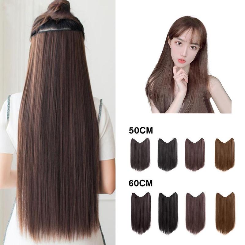 50cm / 60cm Long Straight Hair Clips for Women, Invisible Natural ...