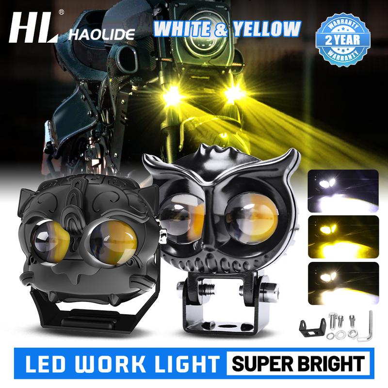 12V/24V 3inch Motorcycles LED Headlight Car Dual Color Light - TikTok ...