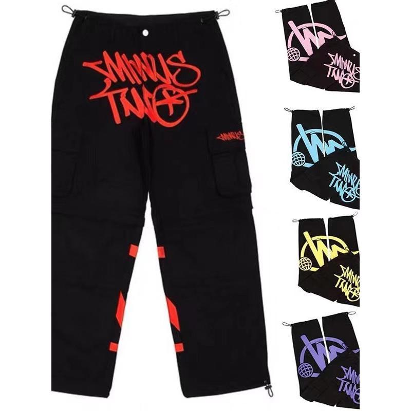 Y2g American Style Hip Hop Retro Wide-Leg Pants Pocket Printing ...