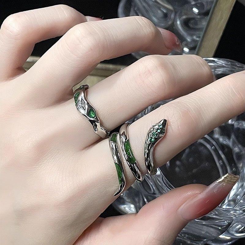 Slytherin Green Snake Ins Dark Winding Zircon Opening Advanced - TikTok ...