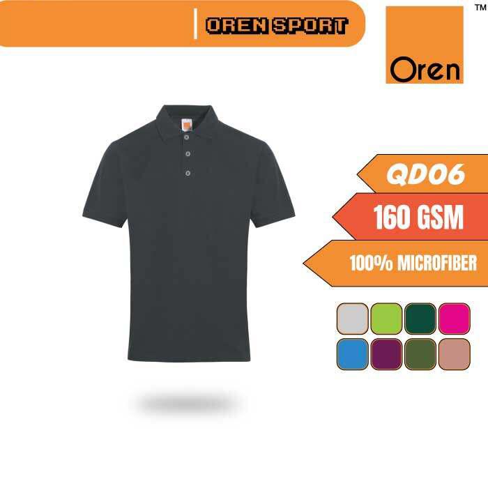 OREN SPORT QD06 160GSM 100% Microfiber Polo T-shirt Unisex Polyester ...