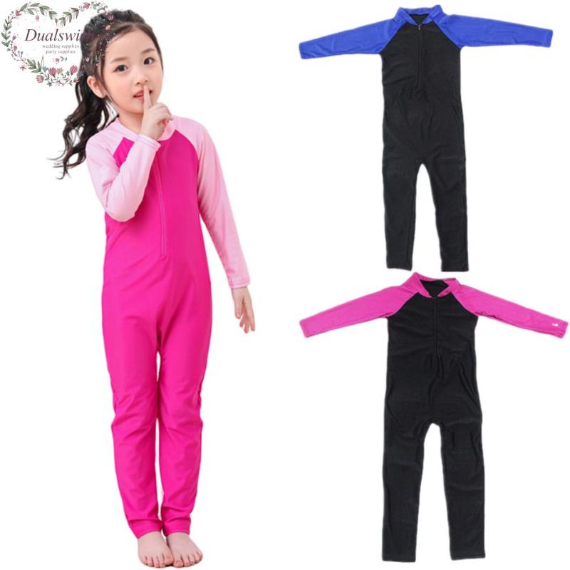 Baju Renang Sukan Muslim Kanak-kanak, DwiSwish, Sehelai, Lengan Panjang ...