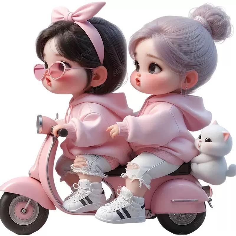 Pelekat Bilik Kanak-kanak, Rekaan Gadis Kartun Comel dan Gadis Kecil ...