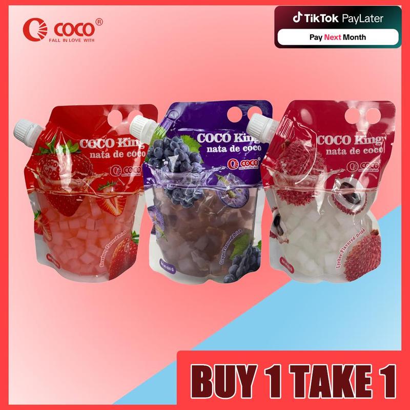 【BUY 1 TAKE 1】COCO KING Nata De Coco Drink 450g | Fruity Flavors ...