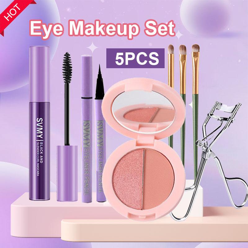 [COD&HOT Sale] 5Pcs Eye Makeup Set Double-colored Eyeshadow+Eyeliner ...
