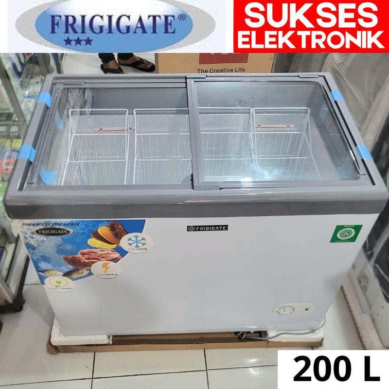 CHEST FREEZER SLIDING FRIGIGATE 200L F-210SDF / FREEZER BOX KACA - Shop ...
