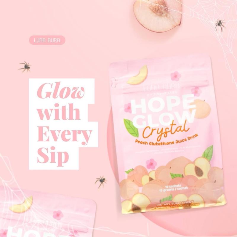 Luna Aura Hope Glow Crystal Peach Glutathione Juice Drink - 10 - TikTok ...