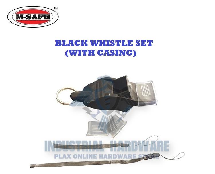 M-Safe Black Whistle Set WHISTLE Sport Game Referee Whistle Emergency ...