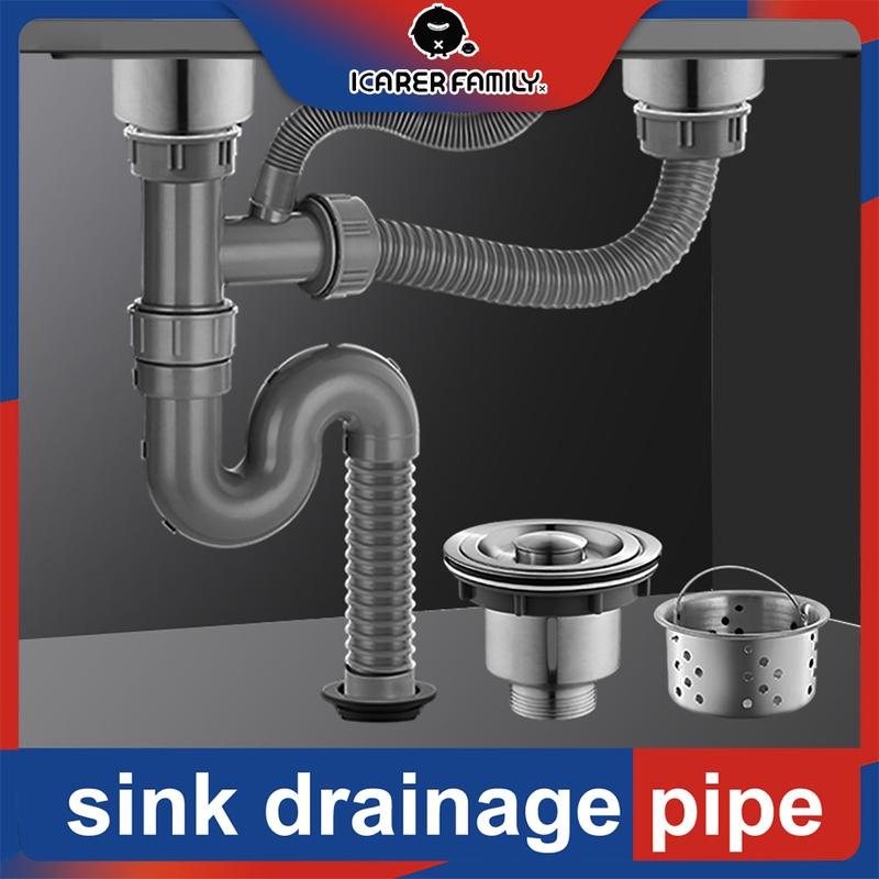 Ktichen sink p trap set Sink Strainer with Expandle Hose - TikTok Shop ...
