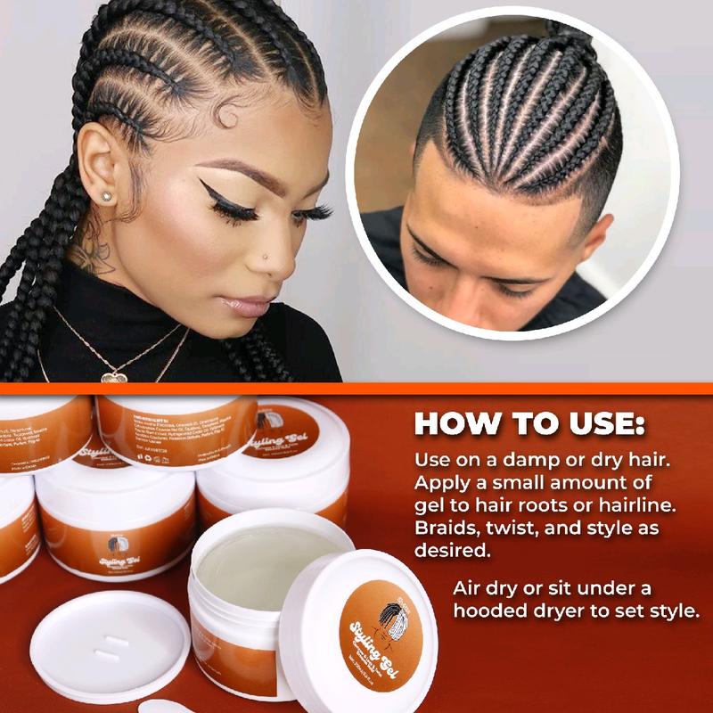 Styling Gel Extreme Hold 250ml for Braids, Cornrow, Twist & Dreadlocks ...