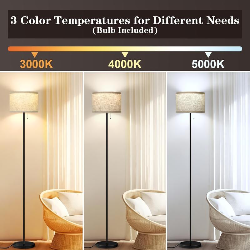 Floor Lamp For Living Room, Standing Lamp With 3 Color Temperatures LED ...