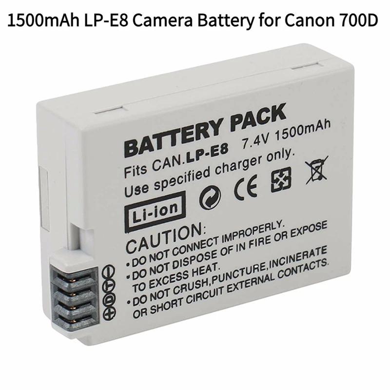 1500mAh LP-E8 LP E8 Camera Battery for Canon 700D 550D 600D 650D ...