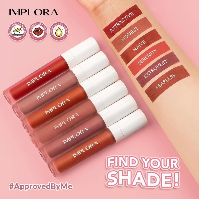 IMPLORA LIP VELVET MATTE LIPCREAM Bibir Lipstick - Shop | Tokopedia