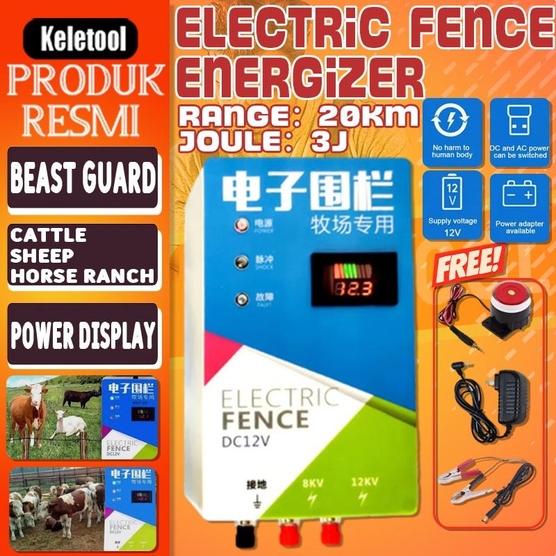 Solar Powered Electric Fence Pagar Elektrik Kebun With DC Controller ...