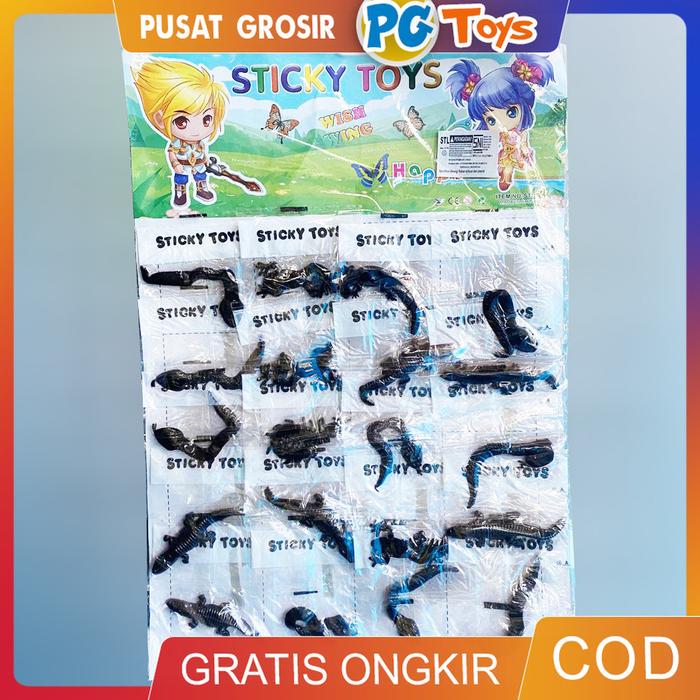 Promo PGTOYS Mainan Sticky Toys Hewan Jelly Lentur Lengket Prank Lucu ...