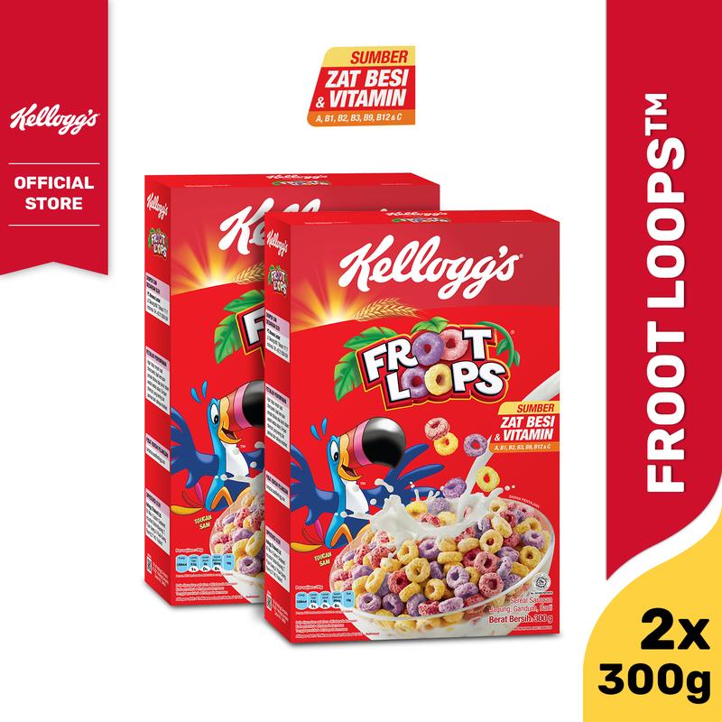 [BUNDLE 2] Kelloggs Froot Loops Sereal 2 x 300g - Shop | Tokopedia
