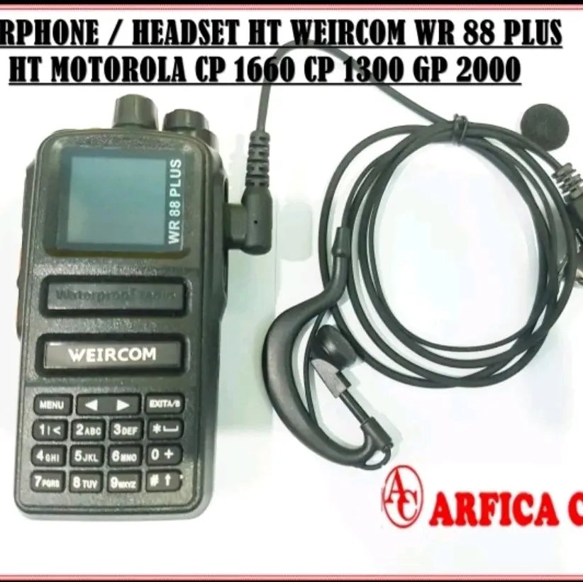 EARPHONE HT ORIGINAL WEIRCOM WR88 SPORTY YAESU FT 4X 4V HT MOTOROLA CP ...