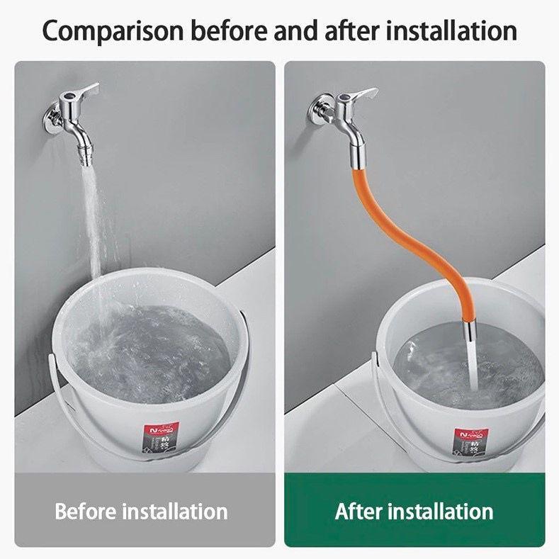 Faucet Extension Water Tap Flexible Hose Extender Silicone Paip ...