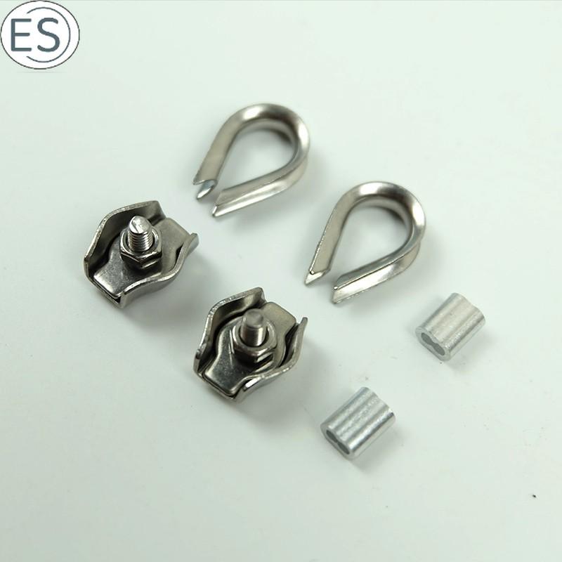 EZ 2pcs Thimbles Ring Clamp + 2pcs Single Grips Cable Clamps - TikTok ...