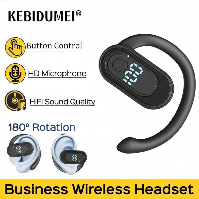 Bluetooth 5.4 Wireless Earphone 180 ° Rotation Adjustable Left Right ...