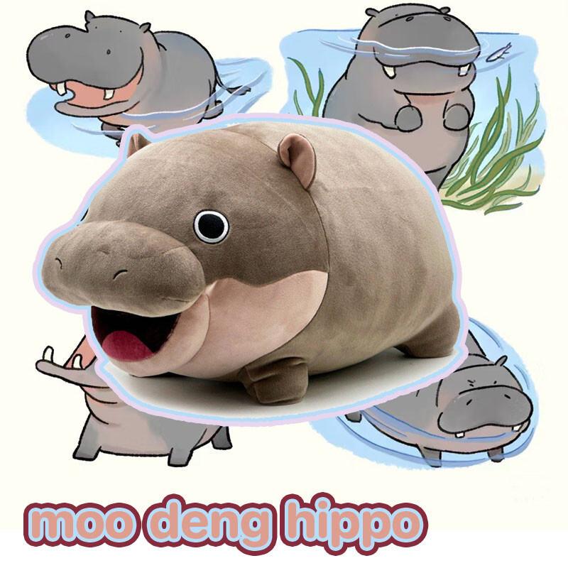 พร้อมส่ง. 【Loose】ตุ๊กตา MooDeng Hippo | 42cm Moo Deng Hippo Bouncy ...