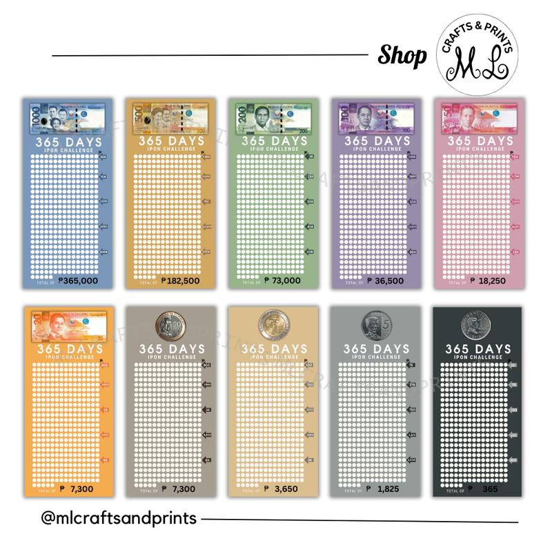 Ipon Challenge Money Shader with Pouch Card or Sticker - TikTok Shop ...