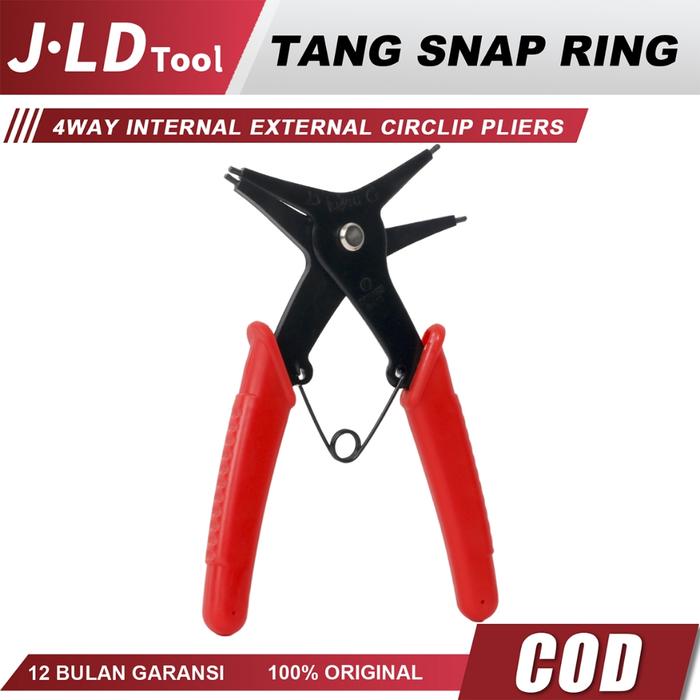 Promo JLD Tang Snap Ring 4 Way Pisau Penjepit Lurus Buka Tutup 2 Fungsi ...