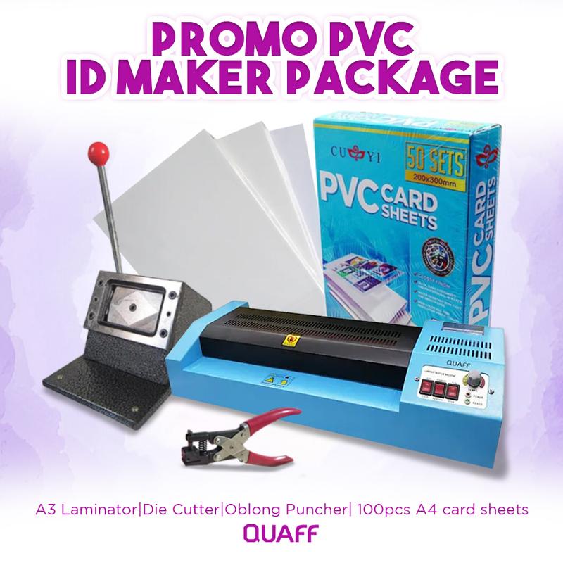 Quaff Pvc Id Maker Package Laminator + Sheets Oblong Puncher - TikTok ...