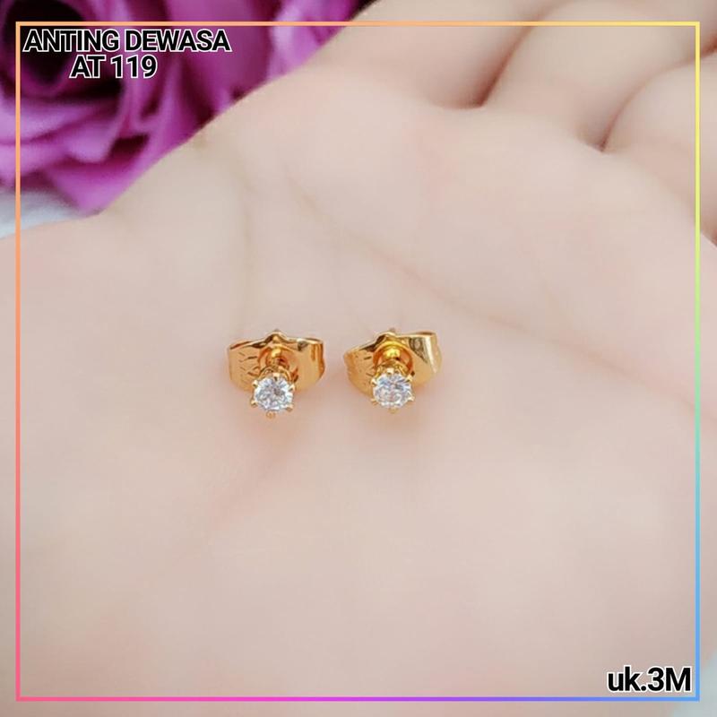 Anting xuping anting dewasa tusuk polos simpel mata satu perhiasan ...