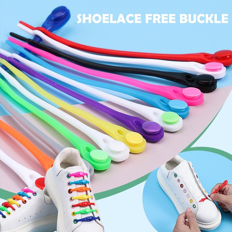 12PCS Silicone Shoelaces Elastic No Tie Shoe Laces For Sneakers ...